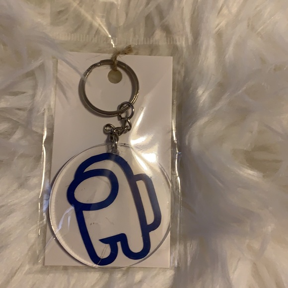 Accessories | Brand New Dark Blue Among Us Keychain | Poshmark
